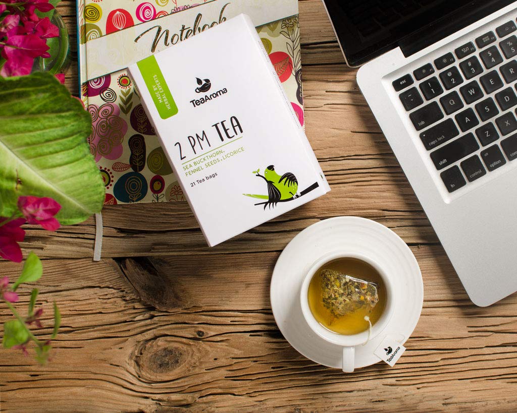 Tea Aroma - 10 Pm & 2 Pm Combo Tea Bag Calm Compose Sleep, 21 Tea Bags ...
