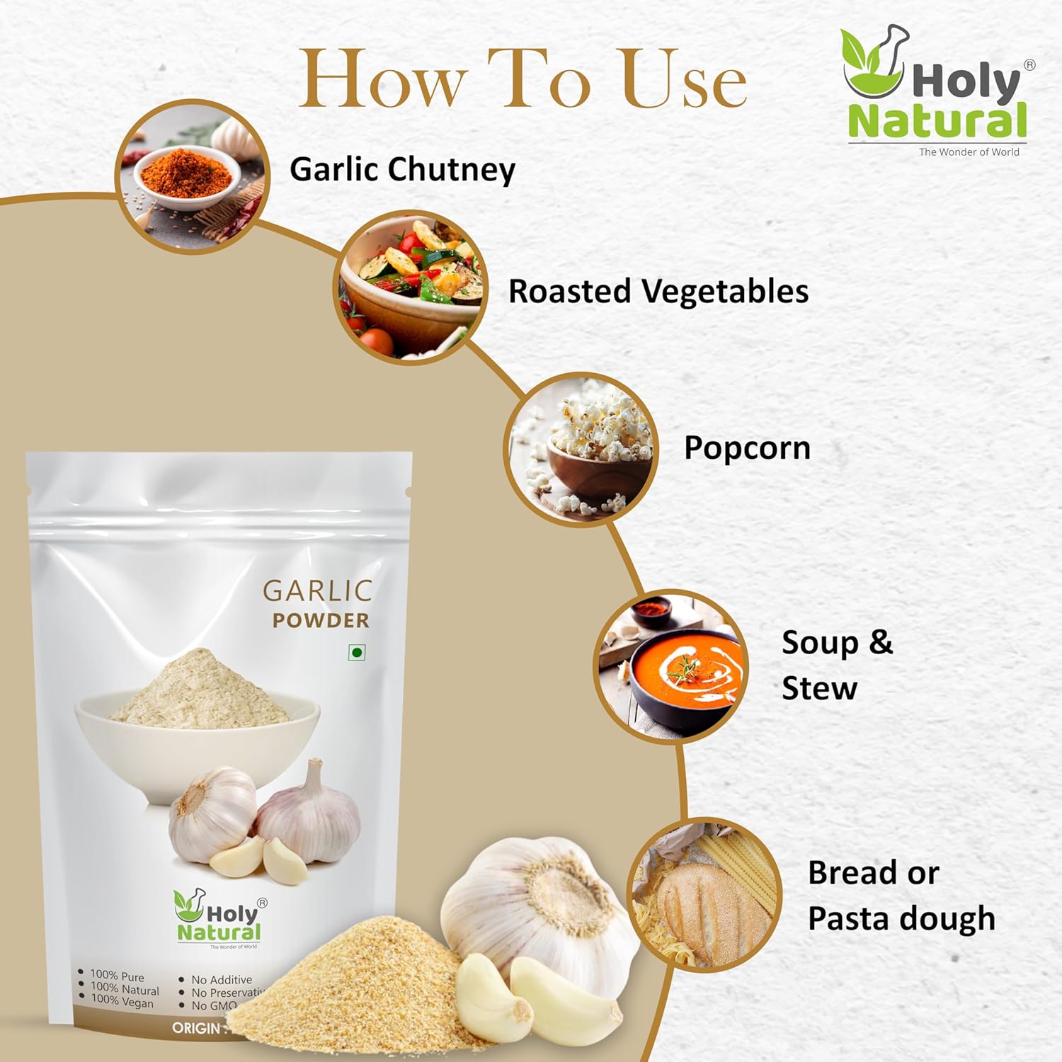 Holy Natural Garlic Powder (100gm), Lahsesun Powder. | Colombo Mall ...