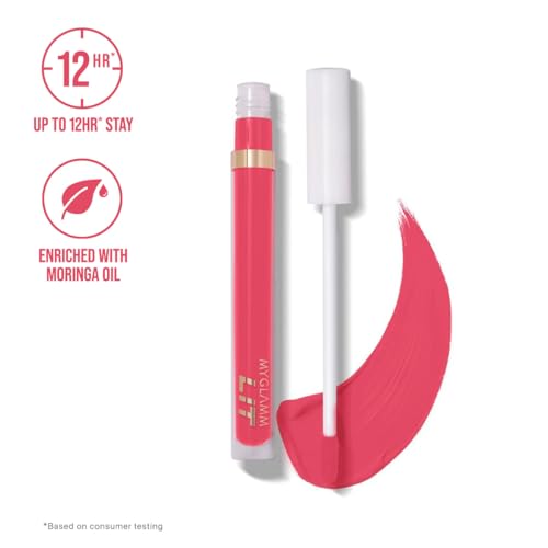 MyGlamm LIT Liquid Matte Lipstick-Boo (Pink)-3 ml | With Moringa Oil ...