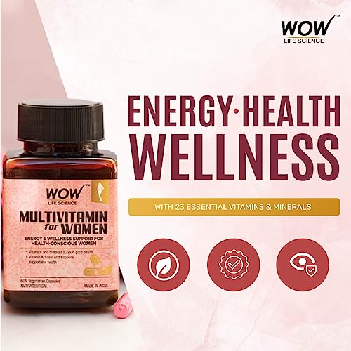 WOW Life Science Multivitamin for Women - Veg Capsules 60 Count - with ...