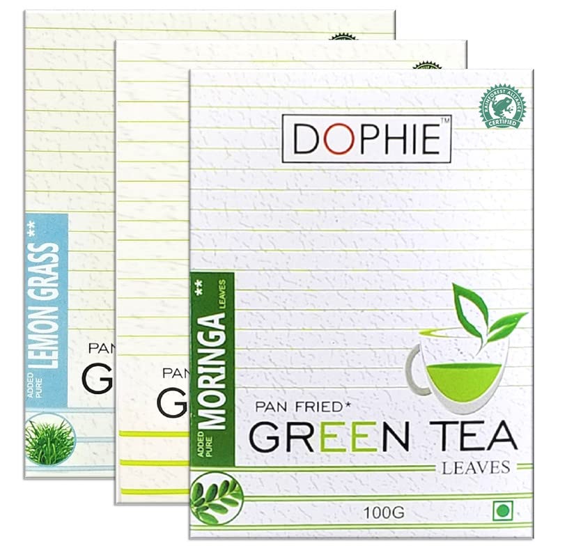 Dophie green tea (Pack of-3) Moringa green tea , Regular green tea ...