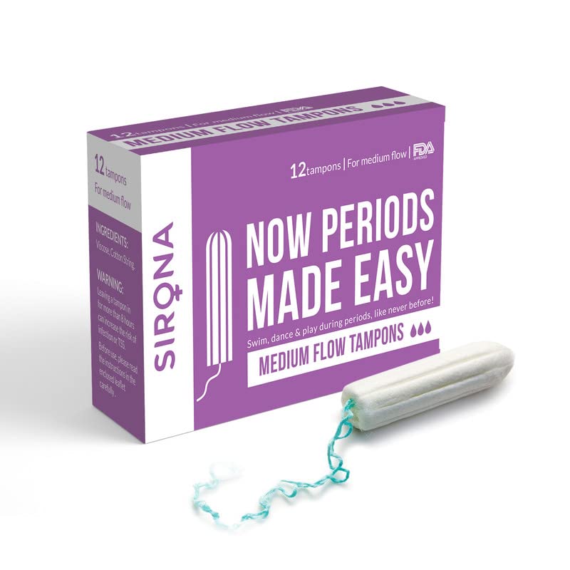 Sirona Period Made Easy Tampons - 12 Piece | For Medium & Regular Flow ...