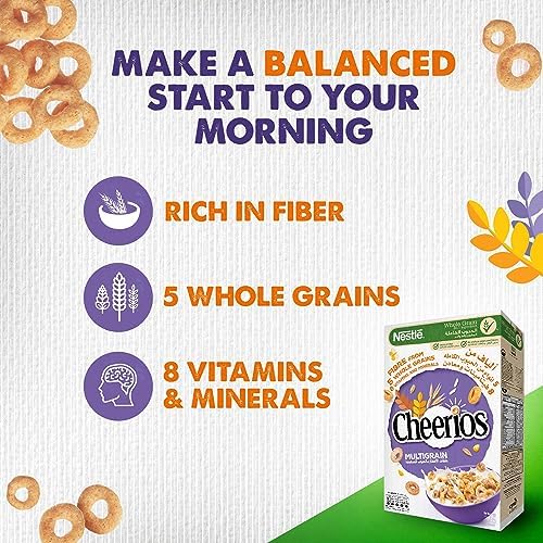 Cheerios Nestle Cheerios Multi Whole Grains Breakfast Cereal 375G FROM ...