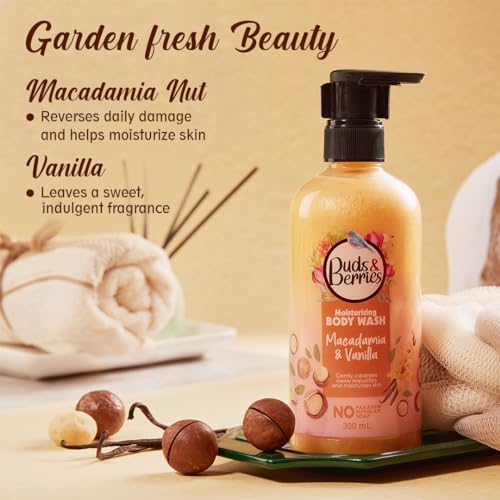 Buds & Berries Macadamia And Vanilla Extracts, Moisturizing Body Wash ...