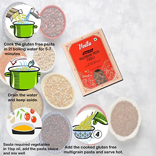 Voila Multigrain Pasta 250gm | Gluten Free Pasta | Made of Millets ...