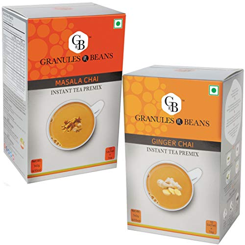 Granules n Beans Combo Pack of Instant Tea Premix - Ginger Chai and ...