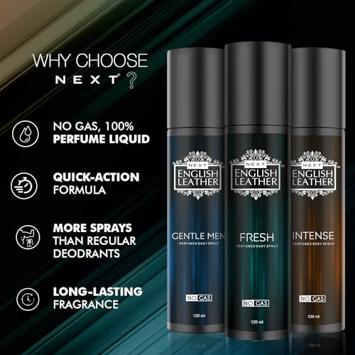 Next Care English Leather No Gas Deo | Set of 3x120ml | FRESH ...