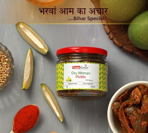 Taste Great Dry Stuffed Mango Pickle (250G) I Homemade Bharwa Tangy ...