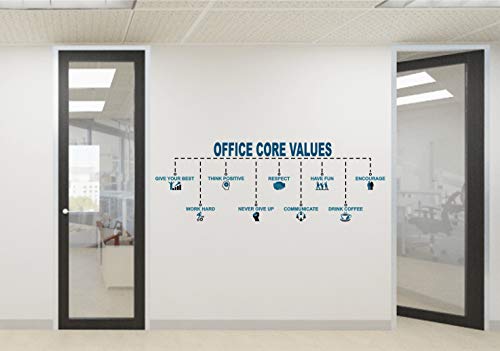 Decal O Decal Vinyl 'Office Core Values' Self Adhesive Wall Sticker ...