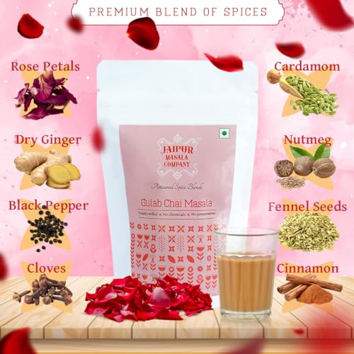 Jaipur Masala Company - Gulab Chai Masala 500 gm | With Premium Rose ...