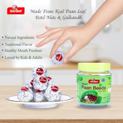 QQChef Sweet Paan Beeda Mix - Dehydrated Real Paan Sweet Beeda Mix with ...