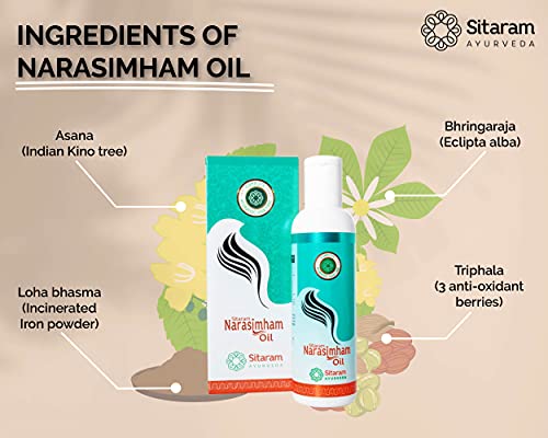 Sitaram Ayurveda Narasimham Herbal Hair Oil 100ml | Kerala Ayurvedic ...