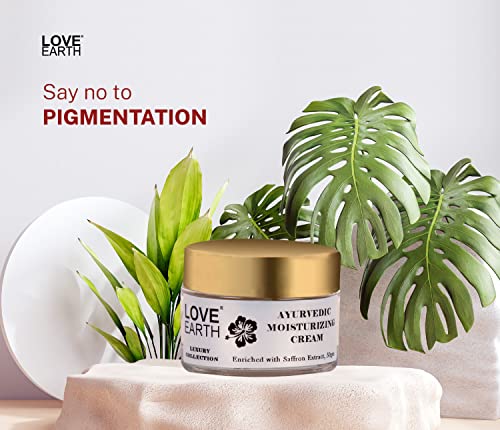 Love Earth Ayurvedic Moisturizing Cream with Saffron, Usheera, Giloy ...