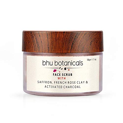 bhu botanicals Skin Brightening Face Scrub| Saffron | French Rose Clay ...