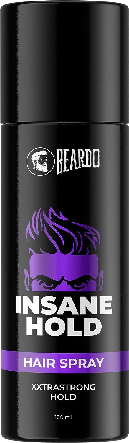Beardo Insane Hold Hair Spray, 150 ml | Xxstrastrong Hold | Hair Spray ...