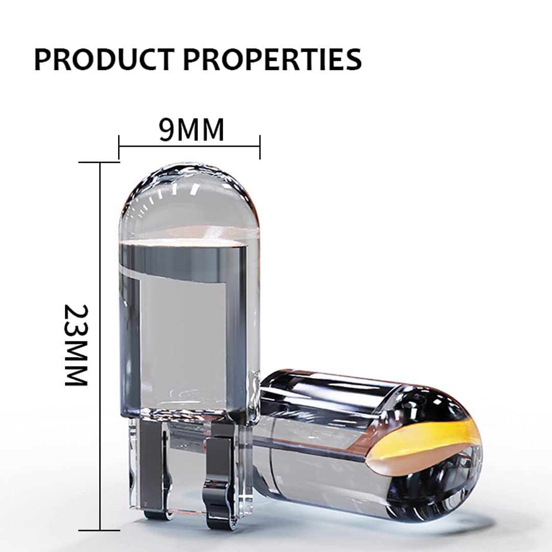 Sulfar T10-COB Universal Glass Enclosed T10 W5W LED Parking Light Super ...
