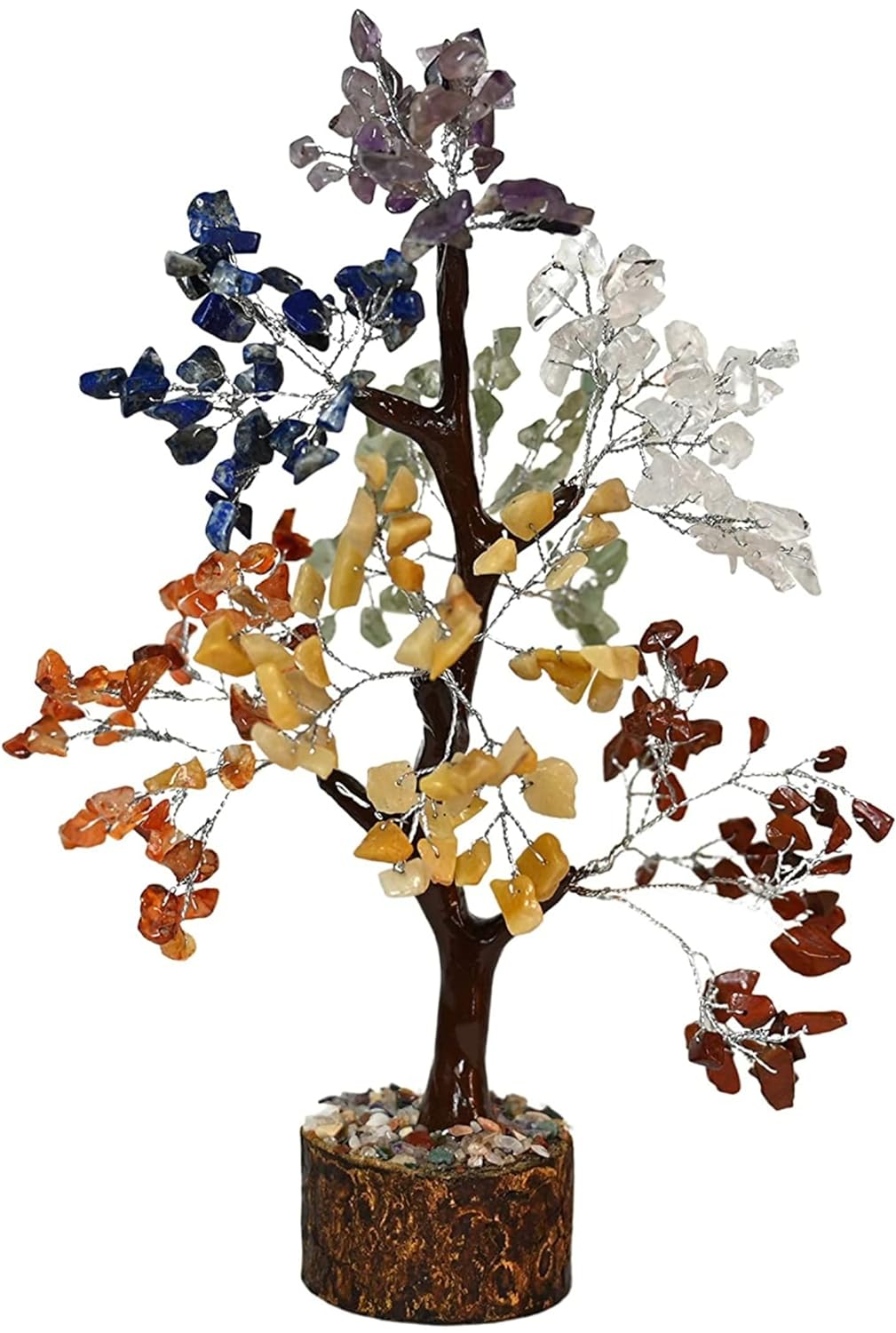 Seven Chakra Gemstone Crystal Tree - Feng Shui Bonsai Money Natural ...