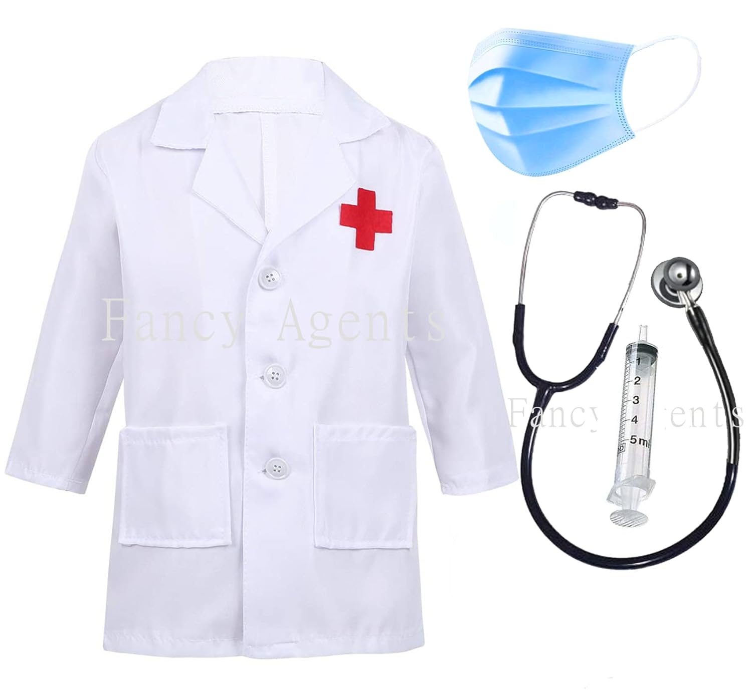 Fancy Agents Full Sleeves doctor lab coat for kids| White Color Lab ...
