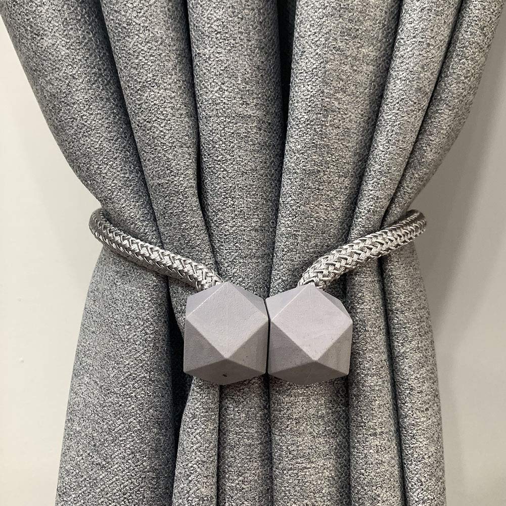 Ramcha Hexa Polyester and Magnet Curtain Tiebacks Drapery Holdbacks ...